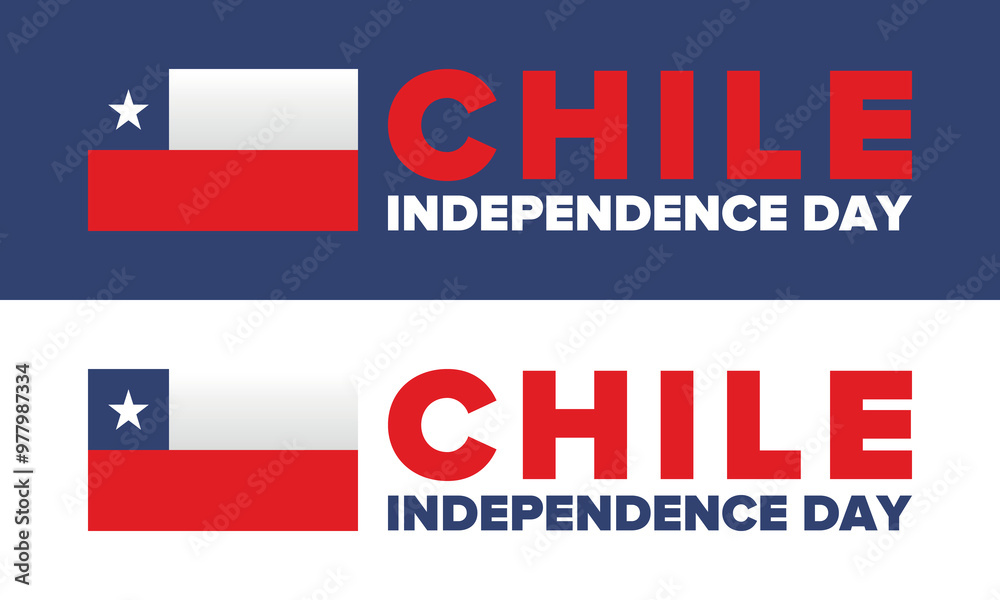 Chile Independence Day. Happy national holiday Fiestas Patrias. Freedom ...