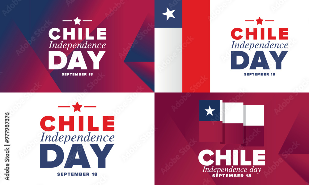 Chile Independence Day. Happy national holiday Fiestas Patrias. Freedom ...