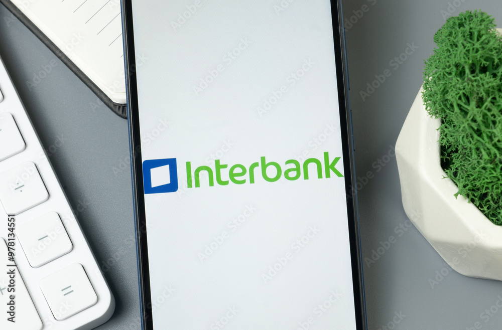 New York, USA - 30 August 2024: interbank Logo on Phone Screen, Company ...