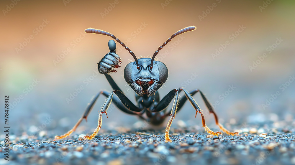 An ant making a thumbs-up gesture with one of its legs Stock ...