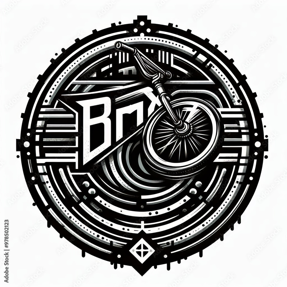logo BMX club, vector, editing Stock Illustration | Adobe Stock