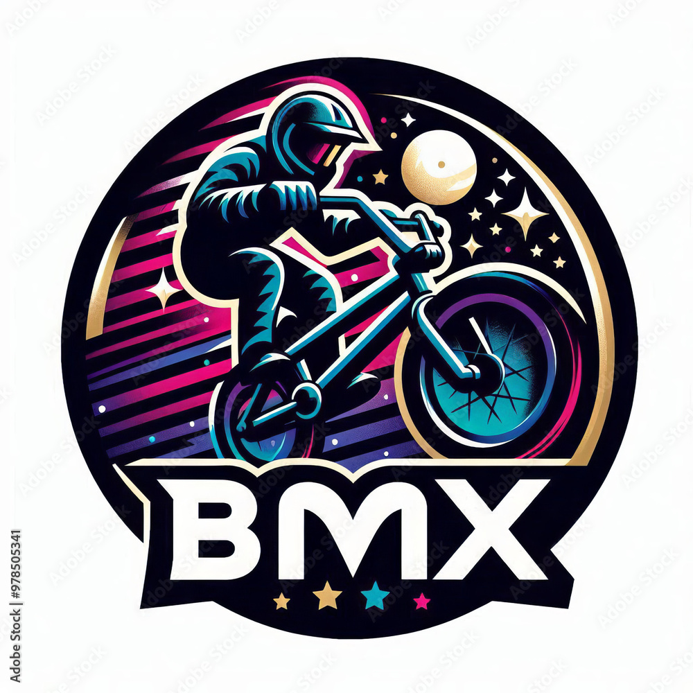 logo BMX club, vector, editing Stock Illustration | Adobe Stock