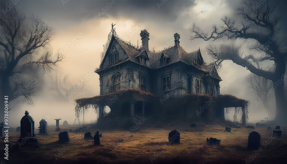 Halloween Herrenhaus Schloss Düster Gruselig Horror Stock Photo | Adobe ...