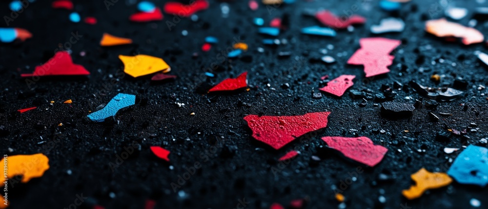 Faded graffiti on a chipped concrete surface, worn textures and colors ...