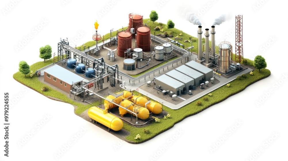 A supply chain diagram showing the journey of natural gas from ...