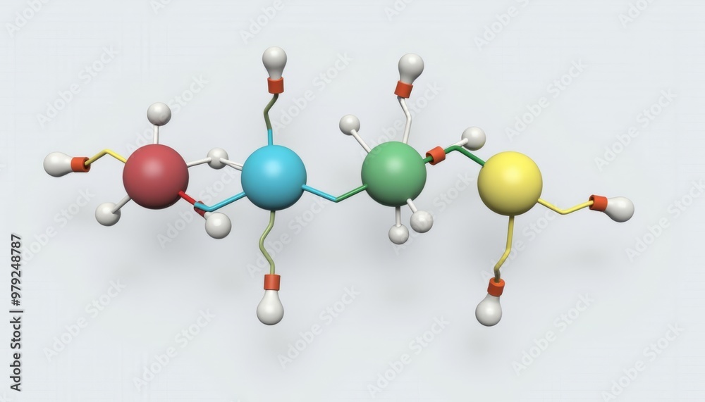 Molecular model of a chemical compound Stock Illustration | Adobe Stock