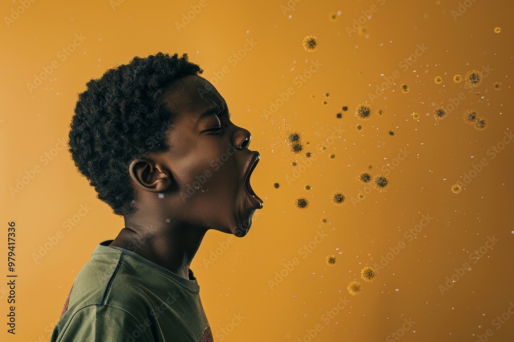 Hygienic practices highlighted sneezing teen emits droplets of illness ...