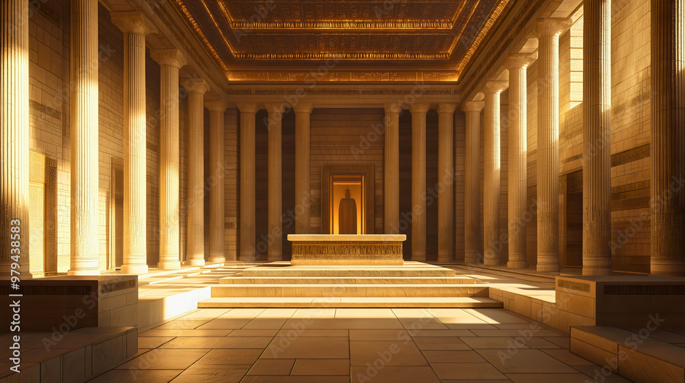A magnificent historical structure, Solomon's Temple, featuring a large ...