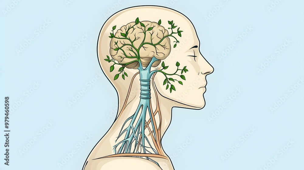 Lymphatic System Overview, Detailed illustration showcasing the human ...