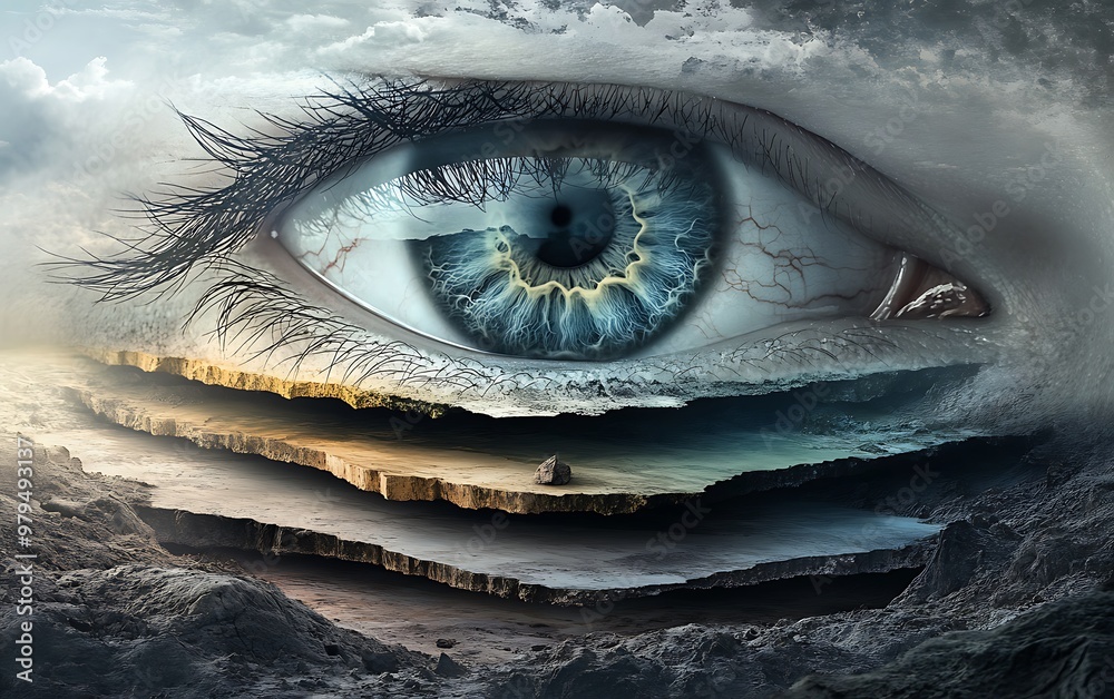 Insightful Layers: 3D Visualization of Eye Focusing Mechanism Revealing Multiple Depths Stock ...