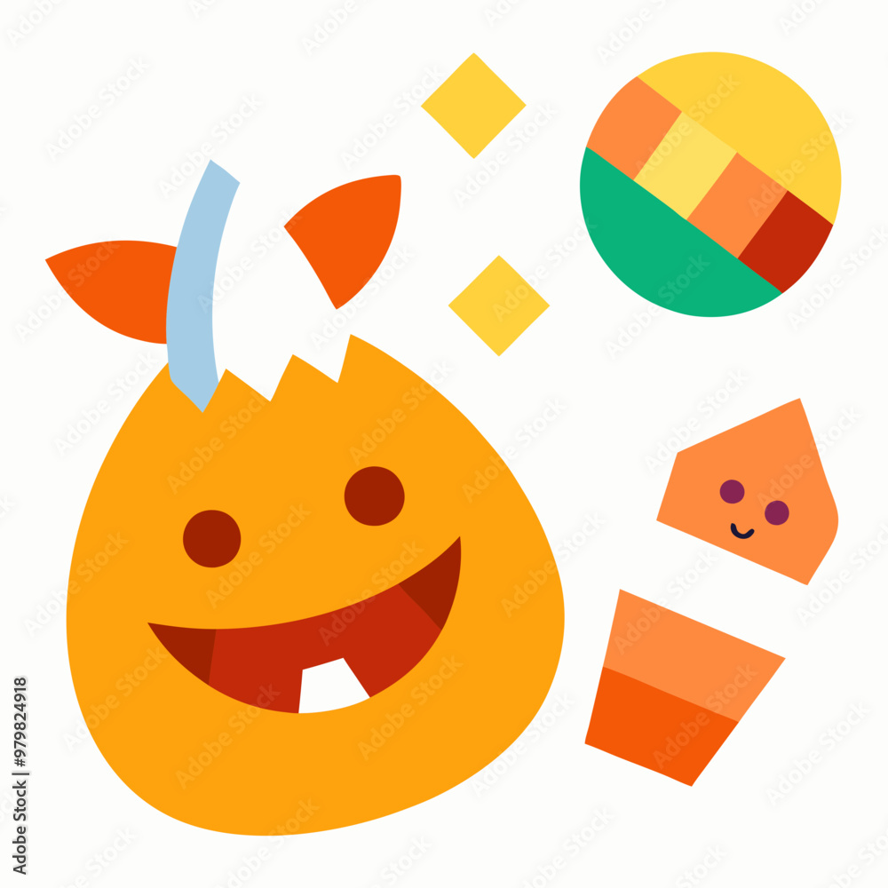 Candy Corn & Halloween Treats Vector Illustration – Cartoon, Clipart ...