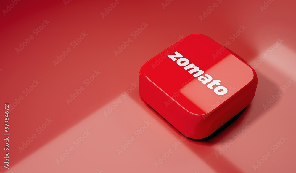 Pune, India - September 2024. Zomato food delivery app logo icon on red ...