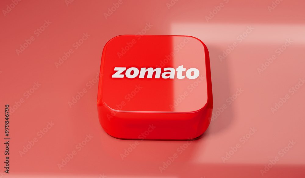 Pune, India - September 2024. Zomato food delivery app logo icon on red ...