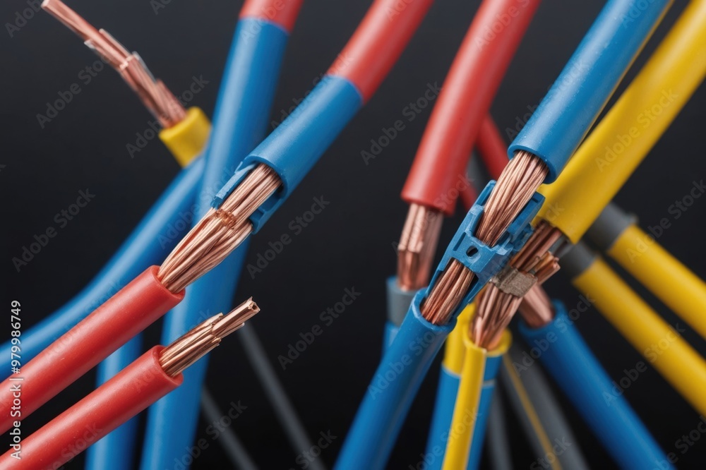 electrical installation cable, cross section Stock Photo | Adobe Stock