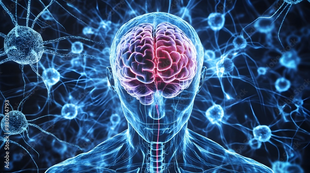 69. Conceptual image of the central nervous system is role in ...