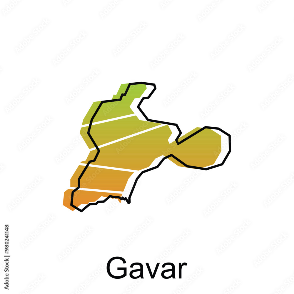 Armenia Political Map with capital City of Gavar, national borders ...