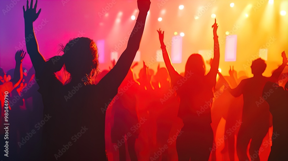 Vibrant Music Festival Vibes: Capturing Enthusiastic Fans Dancing with ...