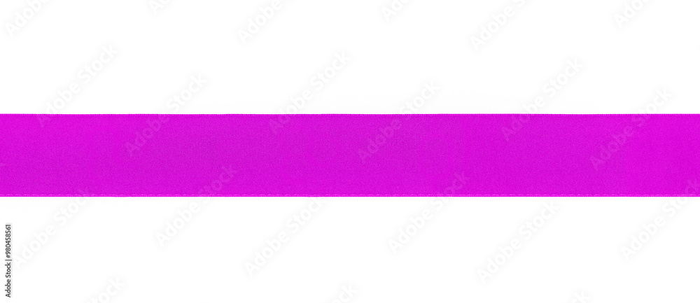 Purple ribbon banner with a classic decorative style. Photographed in a ...