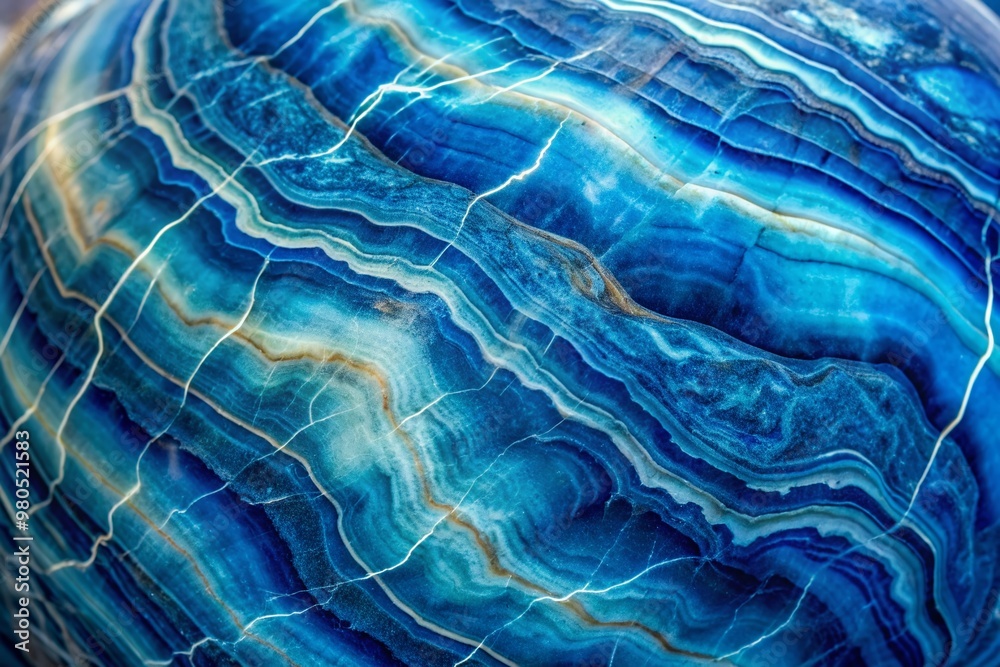 Vibrant blue marble surface showcased in extreme close-up, highlighting ...