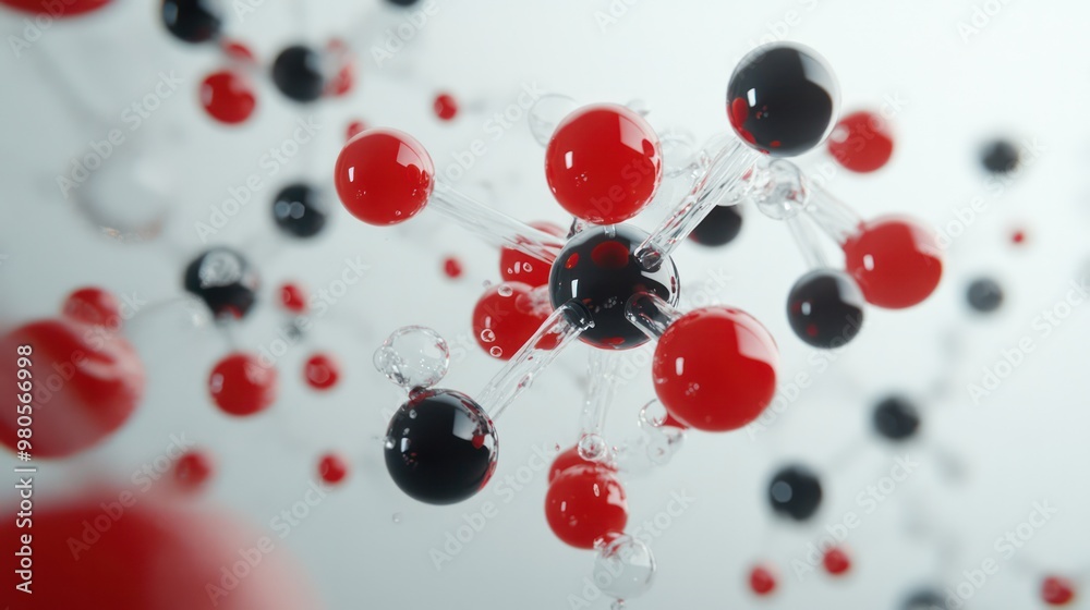 Ha O molecule for scientific visualization software, designed with ...