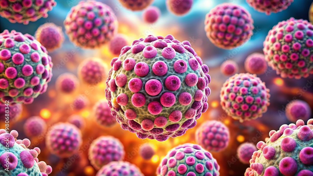 Healthy cervix cells appear as flattened, uniform epithelial layers ...