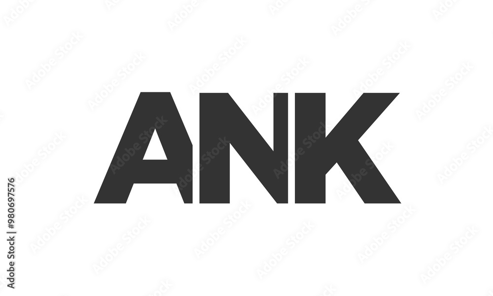 ANK logo design template with strong and modern bold text. Initial ...