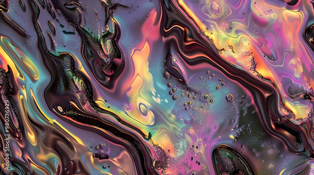 Abstract melted viscous liquid texture. Wavy liquid background gradient ...