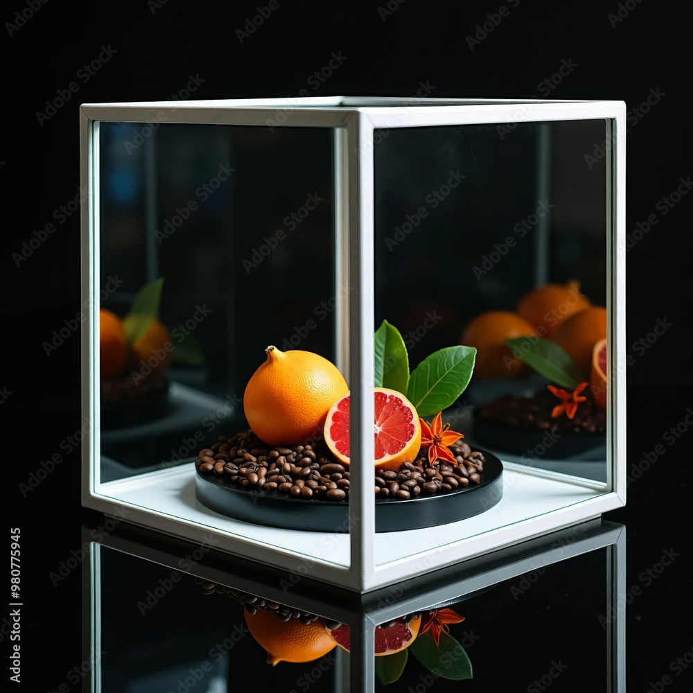 3 pieces of think white metal-framed square glass cube planters,clear ...