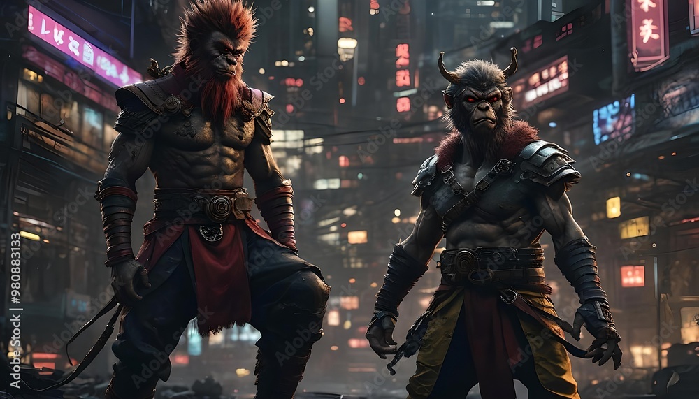 Sun Wukong and Sha Wujing Neosapiens Cyborg Version Background ...