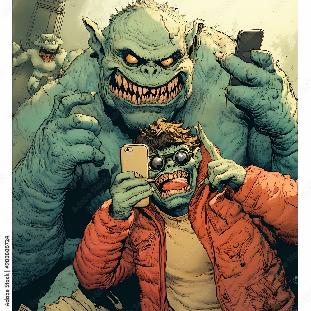 Monster Mash-Up: Hilarious Comic Strip of Classic Monsters Embracing ...