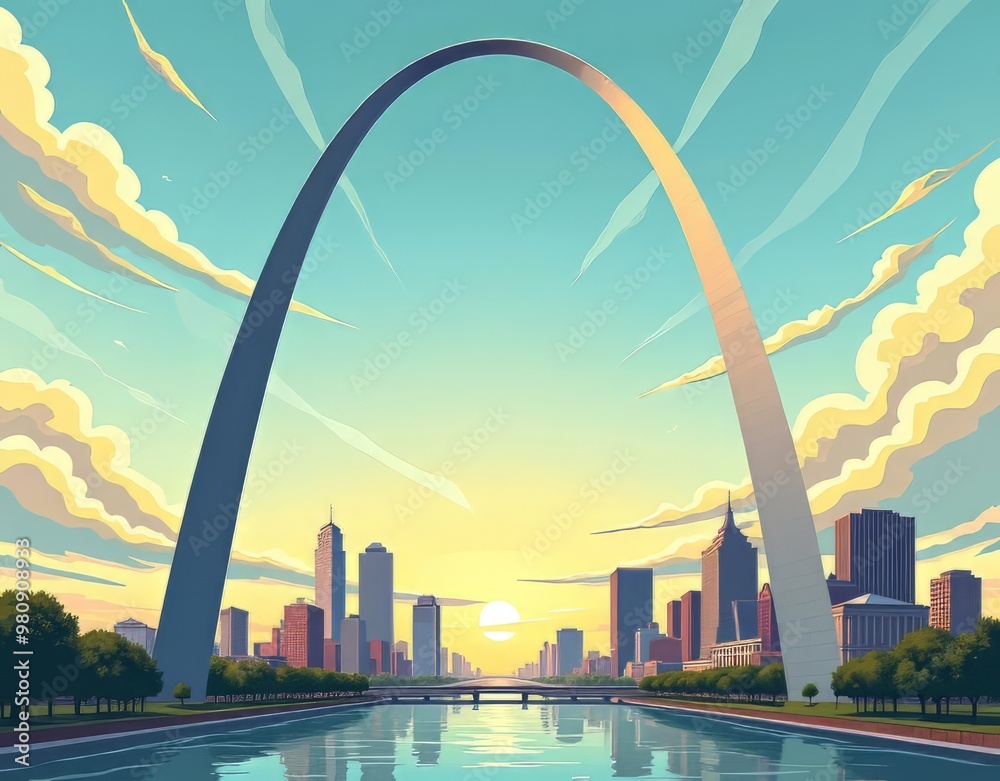 An iconic symbol of the Midwest, this detailed vector illustration ...
