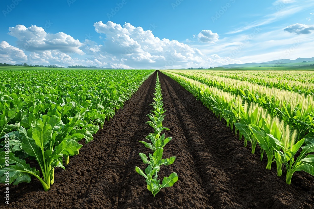 A visual of climate-smart agriculture, with farmers adapting to climate ...