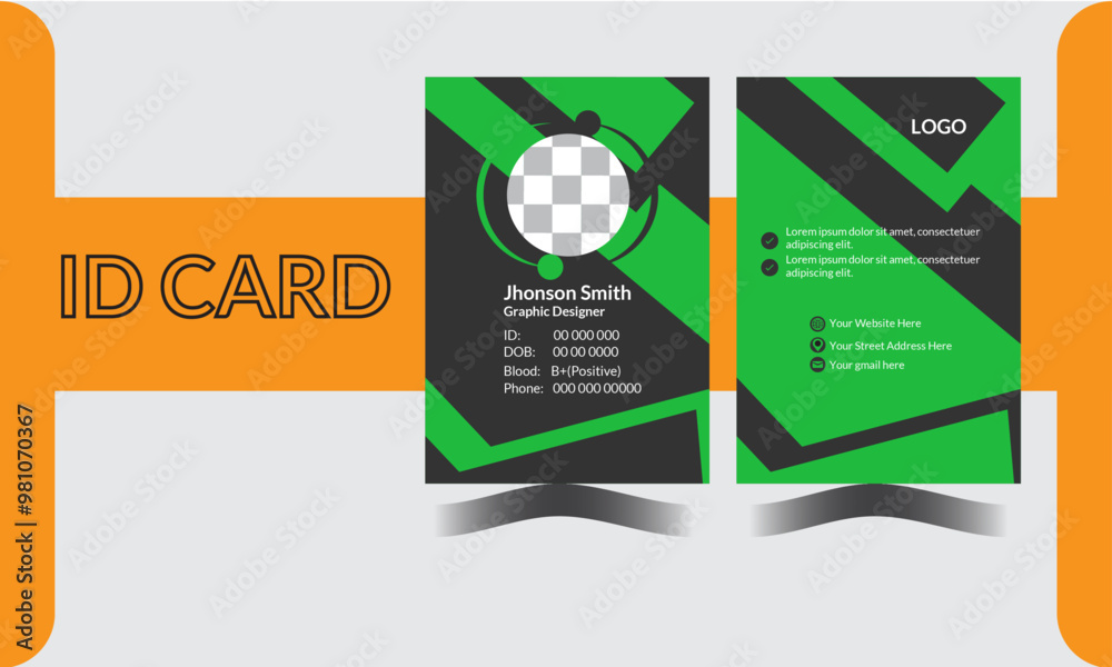 Free vector abstract id cards template a professional design new id ...