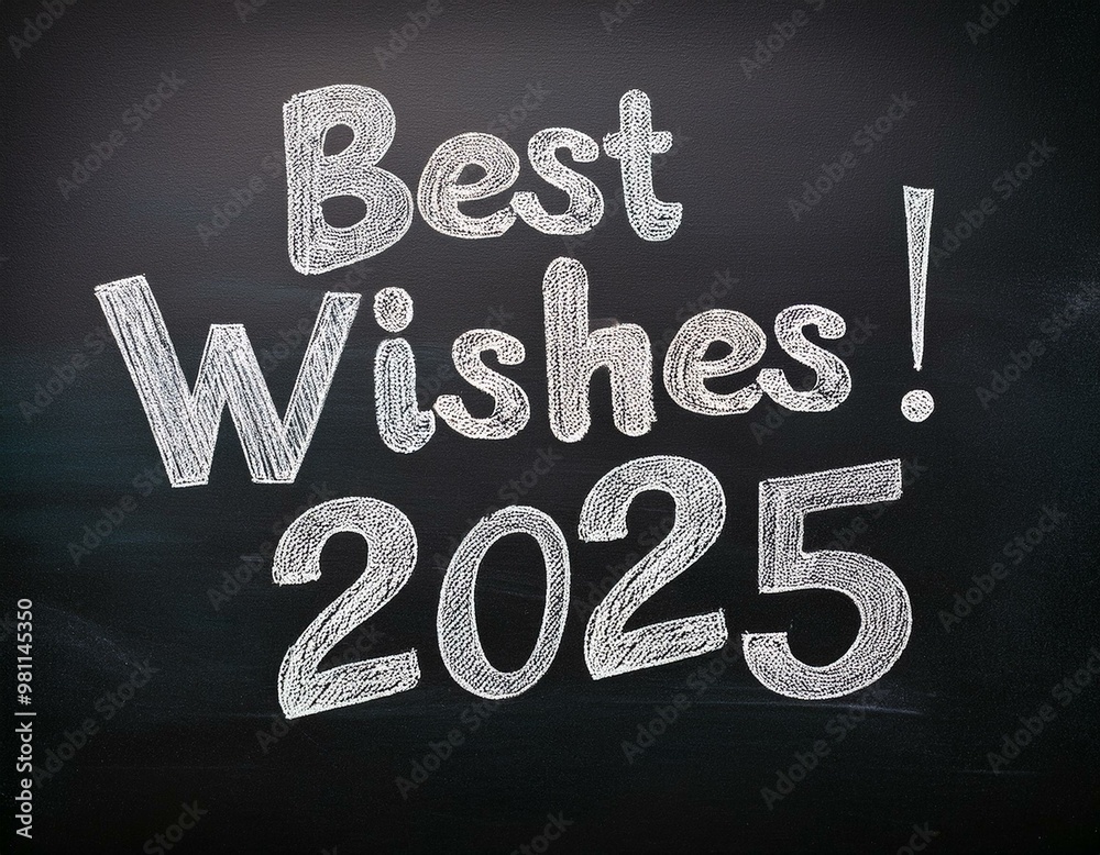 best wishes for 2025 text number new year handwritten greetings on a ...