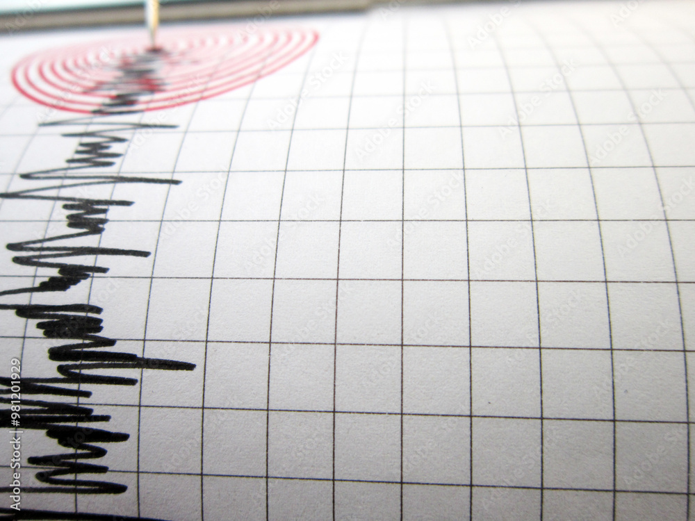 Seismograph and earthquake. A seismograph that records the seismic ...