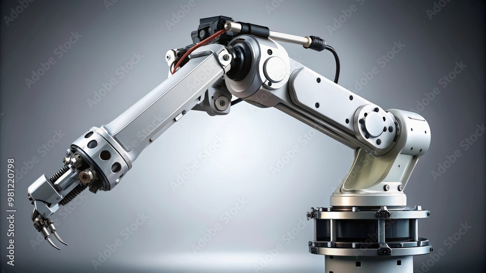 Robotic arm with mechanical joints and gripper , automation, technology ...