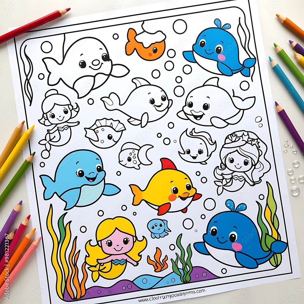 Dive into a world of underwater wonder with our delightful 'Under the ...