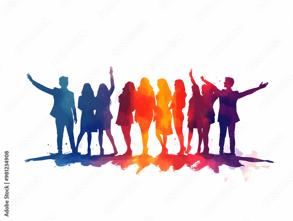 Soft Gradient Background with Shadow Puppets Acting Out Voting Scenes ...