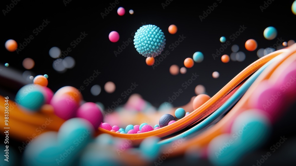 A detailed visualization of a molecule vibrational modes, showcasing ...