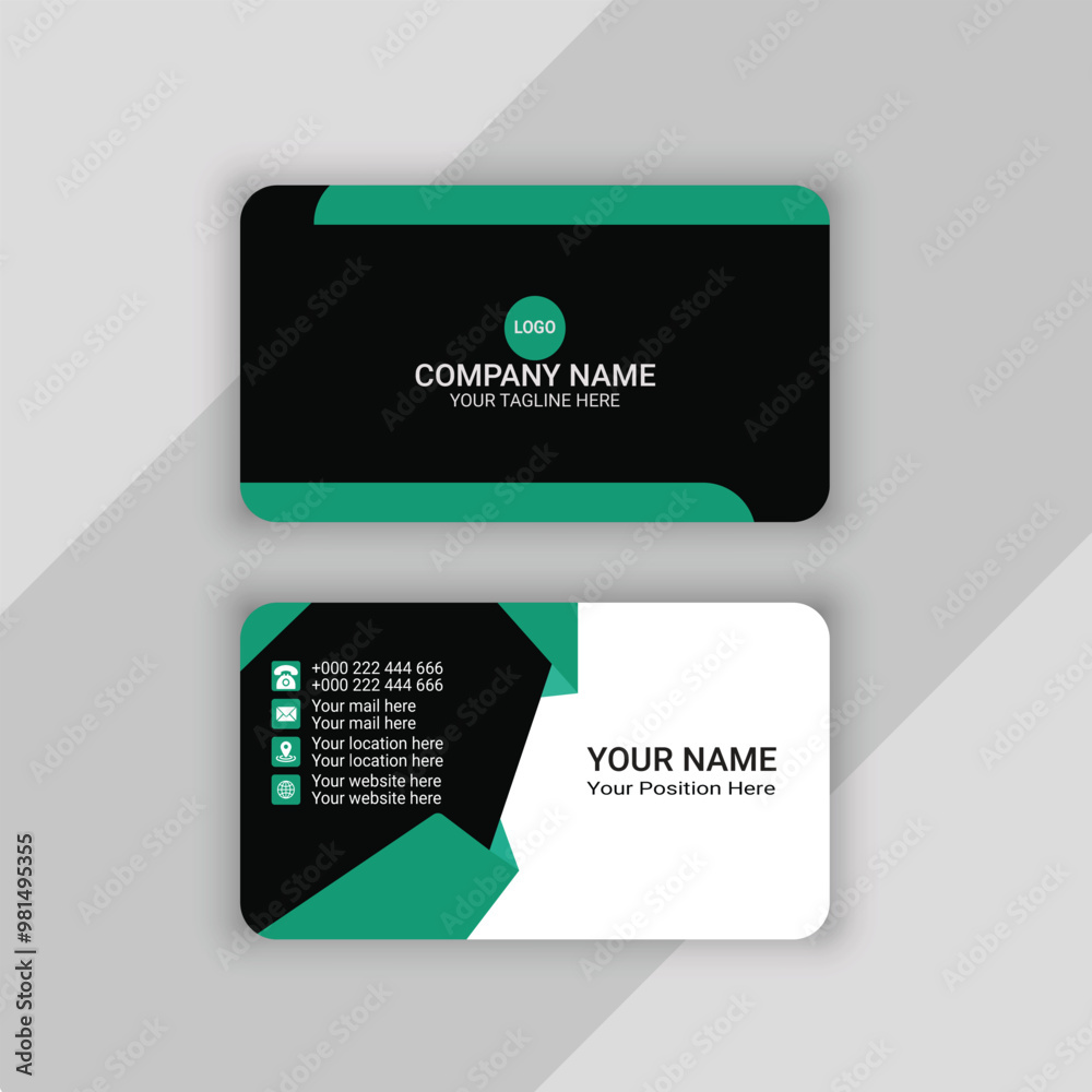Professional visiting card template design Stock Vector | Adobe Stock