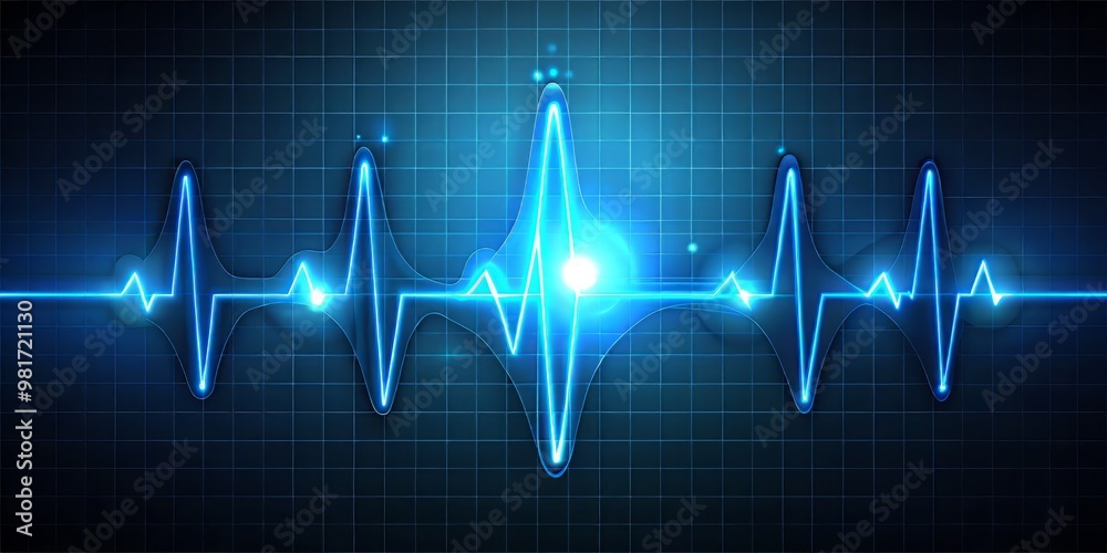 A futuristic and modern ECG protocol diagram with 3D vector graphics ...
