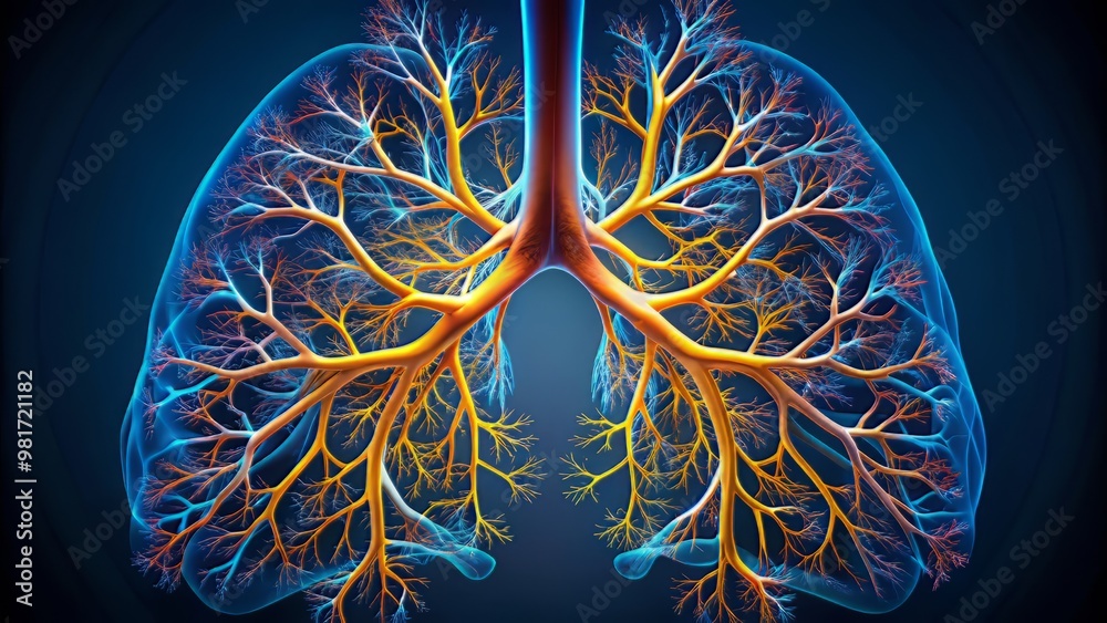 Scan Angiography of the lungs with a subtle gradient background ...