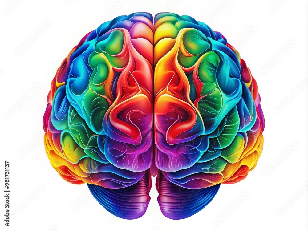 Vector illustration of a brain CT scan on a clean white background ...