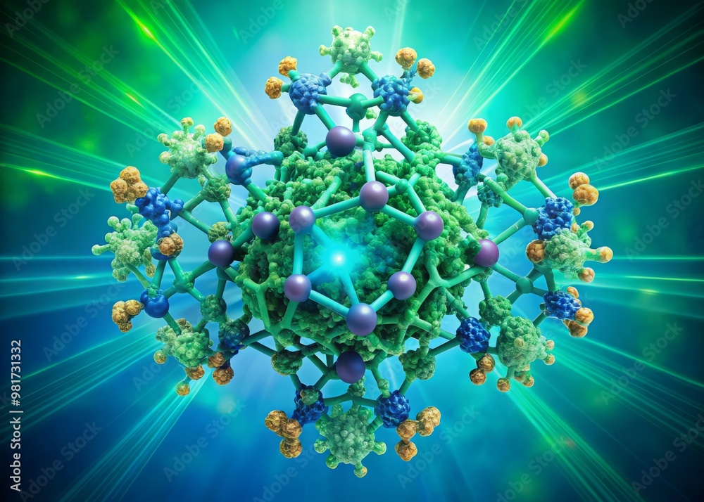 From a unique, isometric perspective, an illustration of a GABA ...