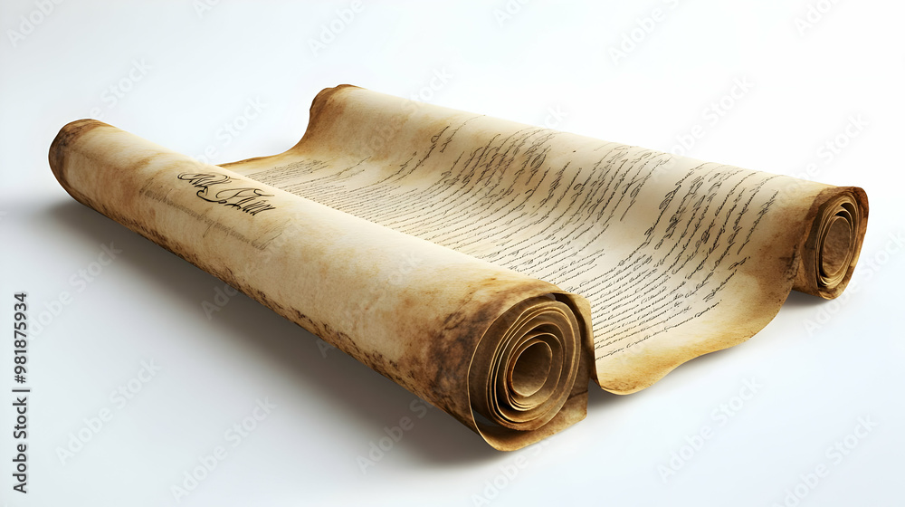 3D Constitution Scroll Frame with Floating Ballot Concept - Wide Shot ...