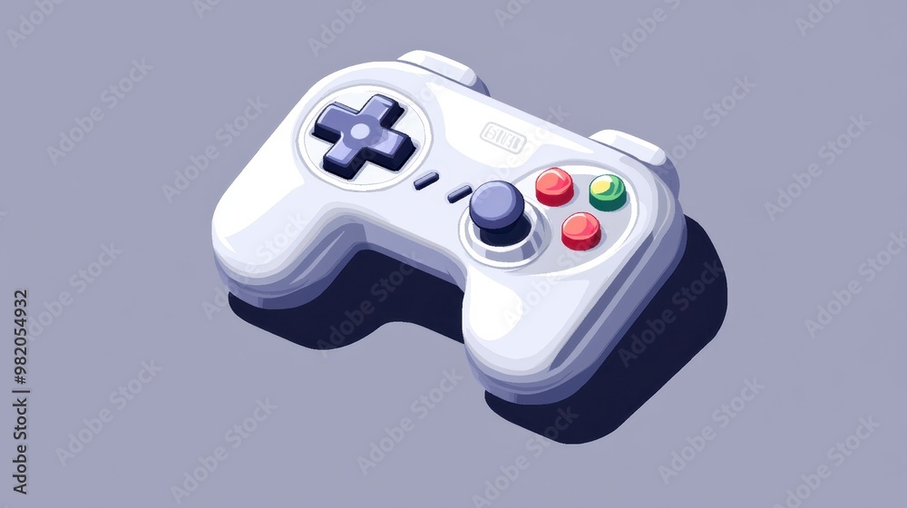 White Controller Video Game Play Retro Pixel Art,Retro Vintage Video ...
