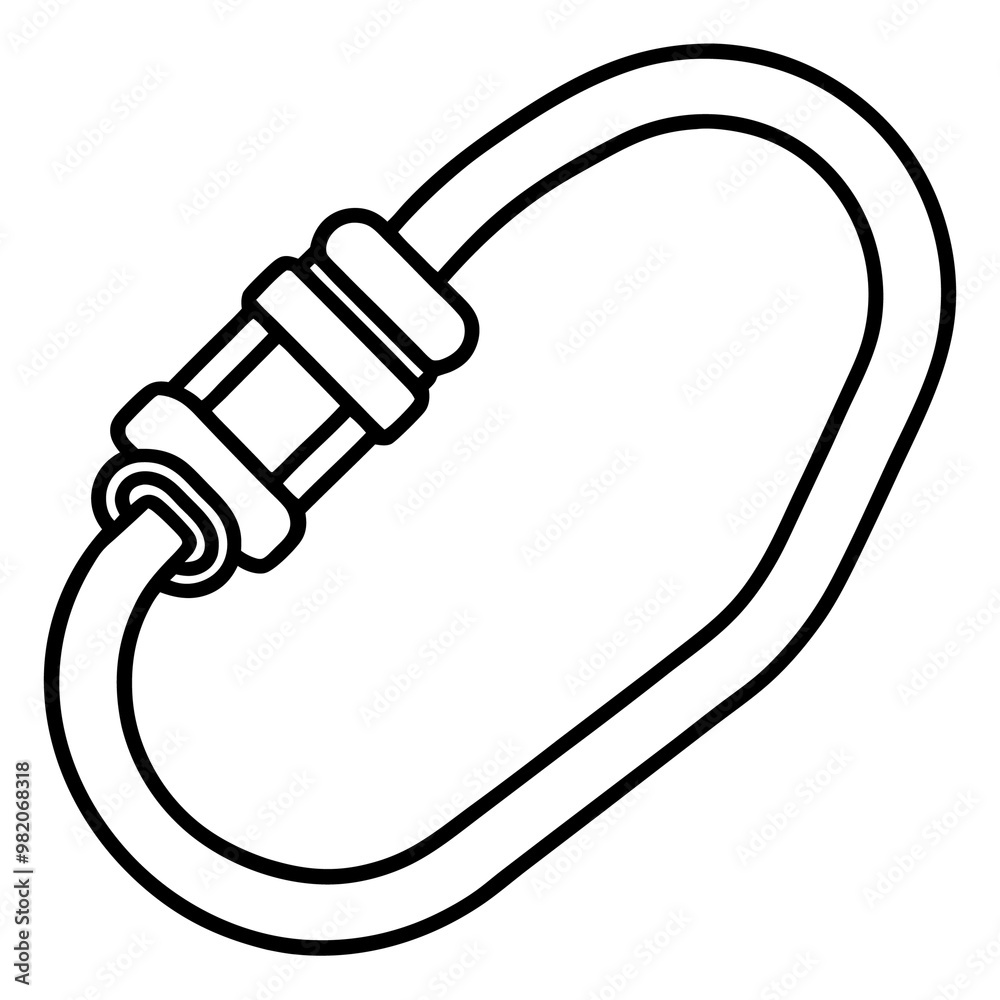 fastening carbine outline coloring book page line art drawing Stock ...