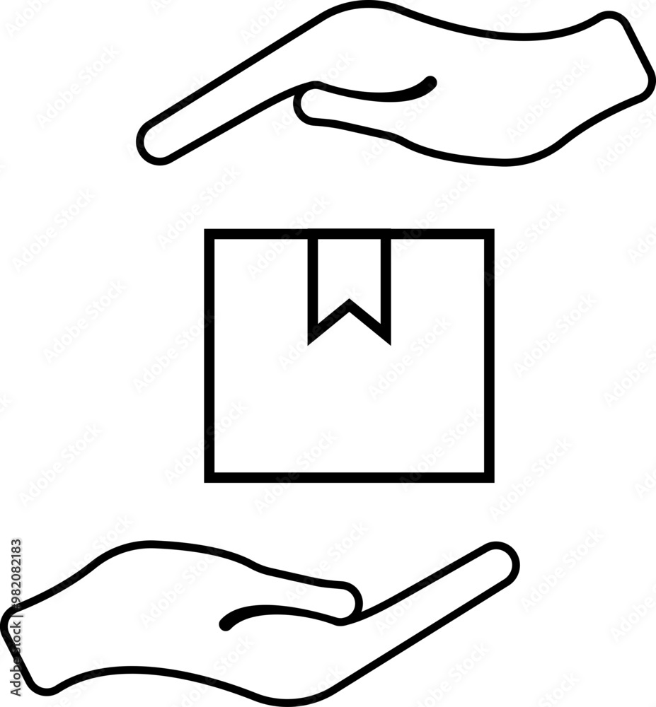 Fragile package icon , handle with care logistics and delivery shipping ...
