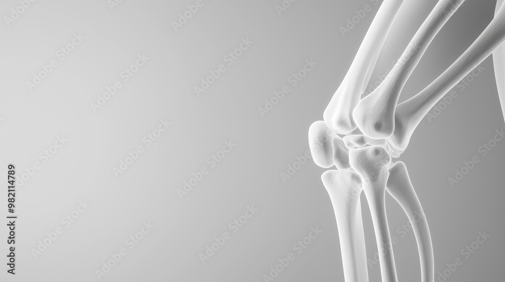 detailed grayscale medical illustration of a human skeleton ...