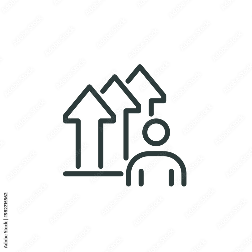 Professional growth, human efficiency, personal top, grow skill outline ...